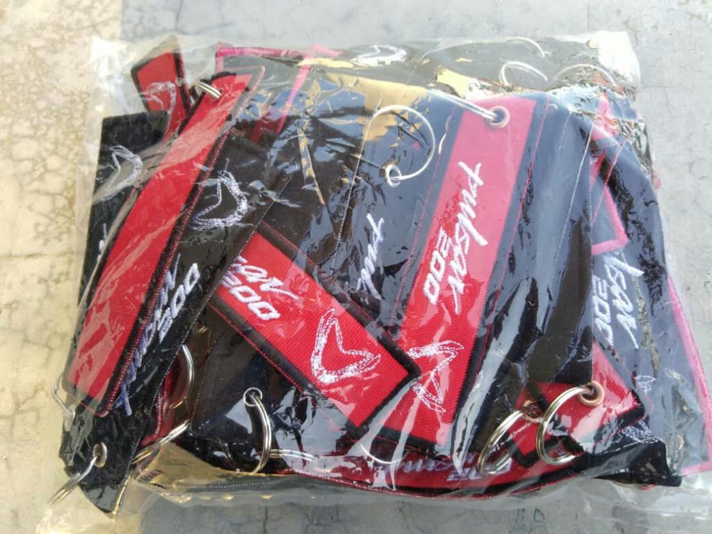 Tempahan Embroidery keychain - Sulam Logo Sulam nama