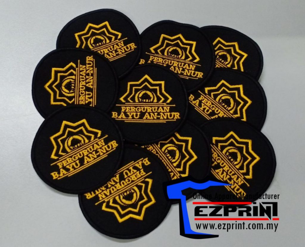 Sulam logo Perguruan Bayu An-Nur - Sulam Logo Sulam nama servis sulam